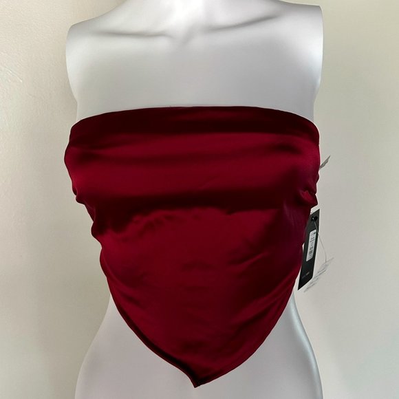 Fashion Nova | Tops | Silky Bandeau Crop Top | Poshmark